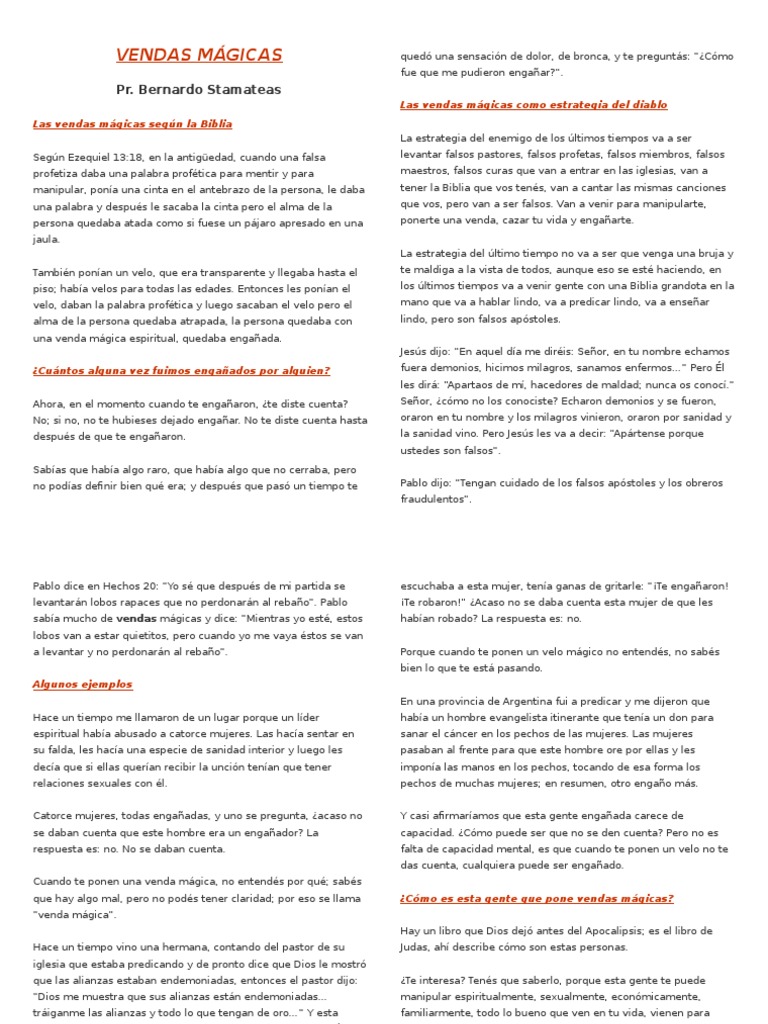VENDAS MÁGICAS - Bernardo Stamateas | PDF | Elijah | Cristo (título)