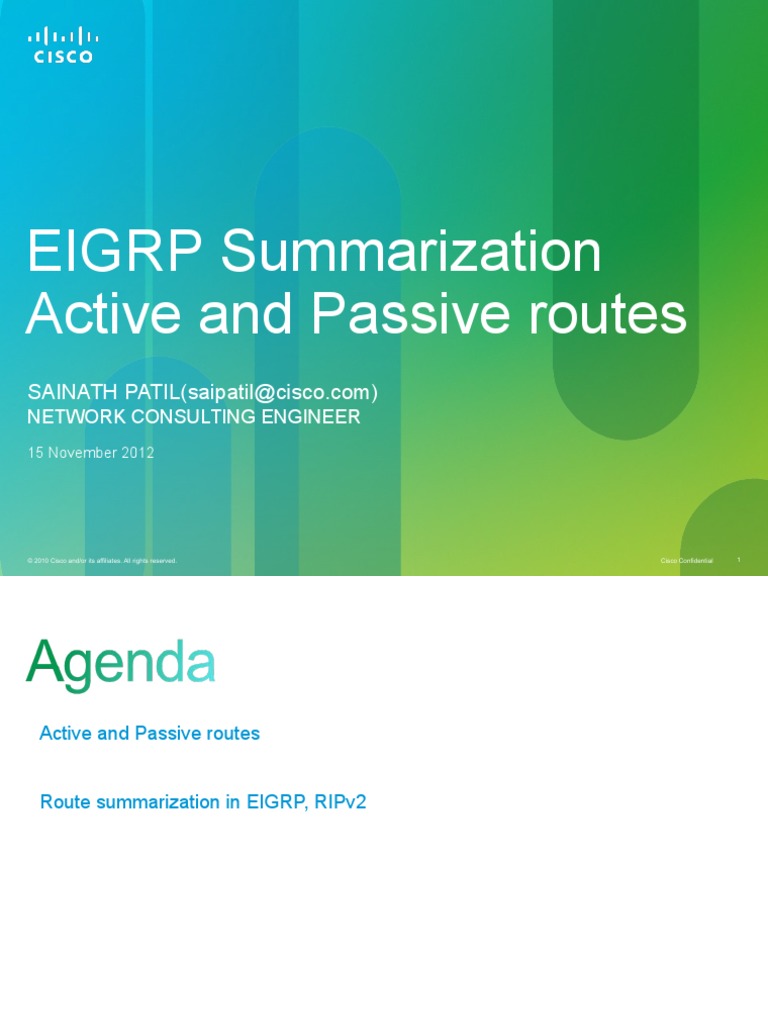 Eigrp Summarization Active And Passive Routes Network Consulting Engineer Pdf Router