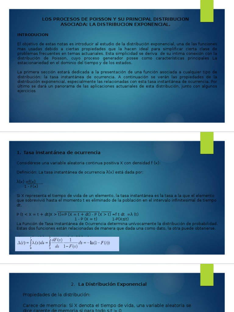 Distribucion Exponencial | PDF | Distribución de probabilidad ...