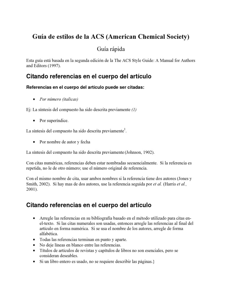 7) COMO CITAR EN ACS.pdf | Publicación | Science