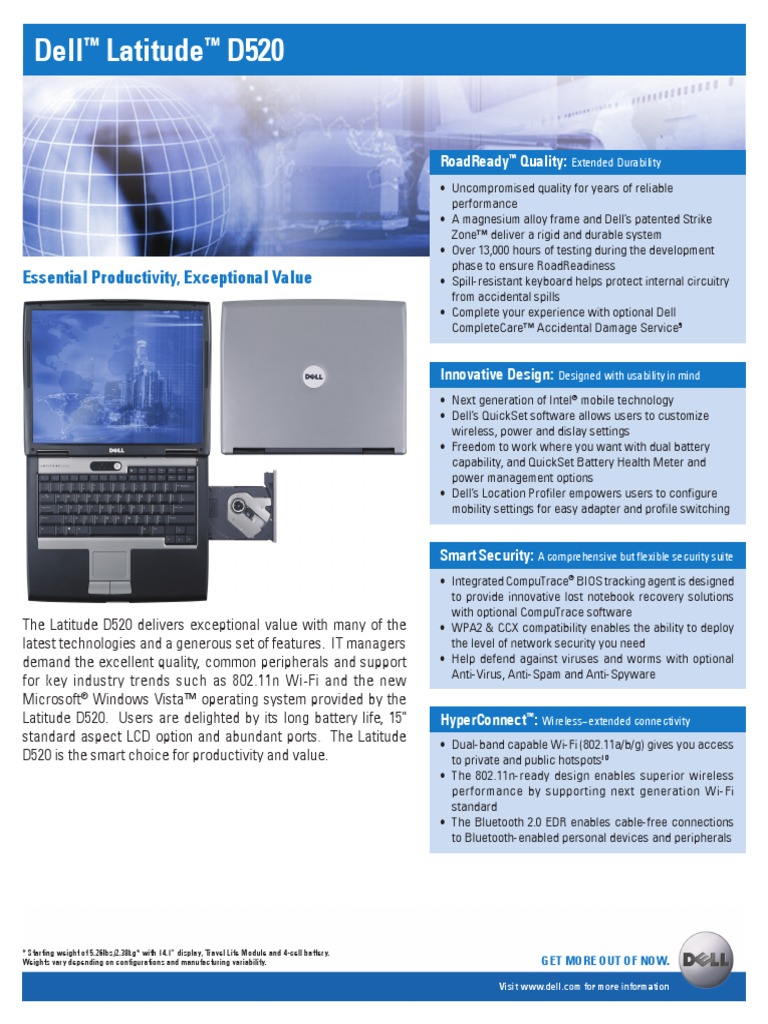 Dell Latitude D520: Essential Productivity, Exceptional Value ...