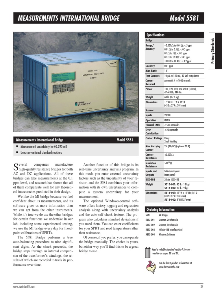 p027 - Measurements International Bridge Model 5581 | PDF | Resistor ...