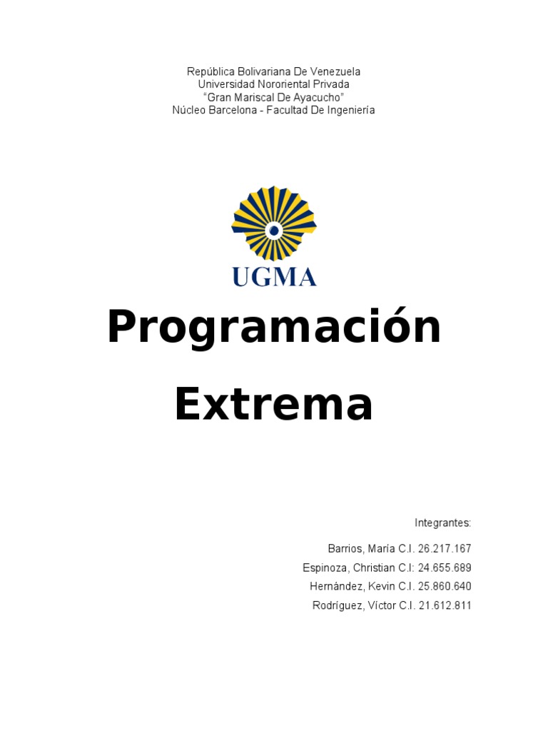 Programacion Extrema | PDF | Ciencia de sistemas | Software