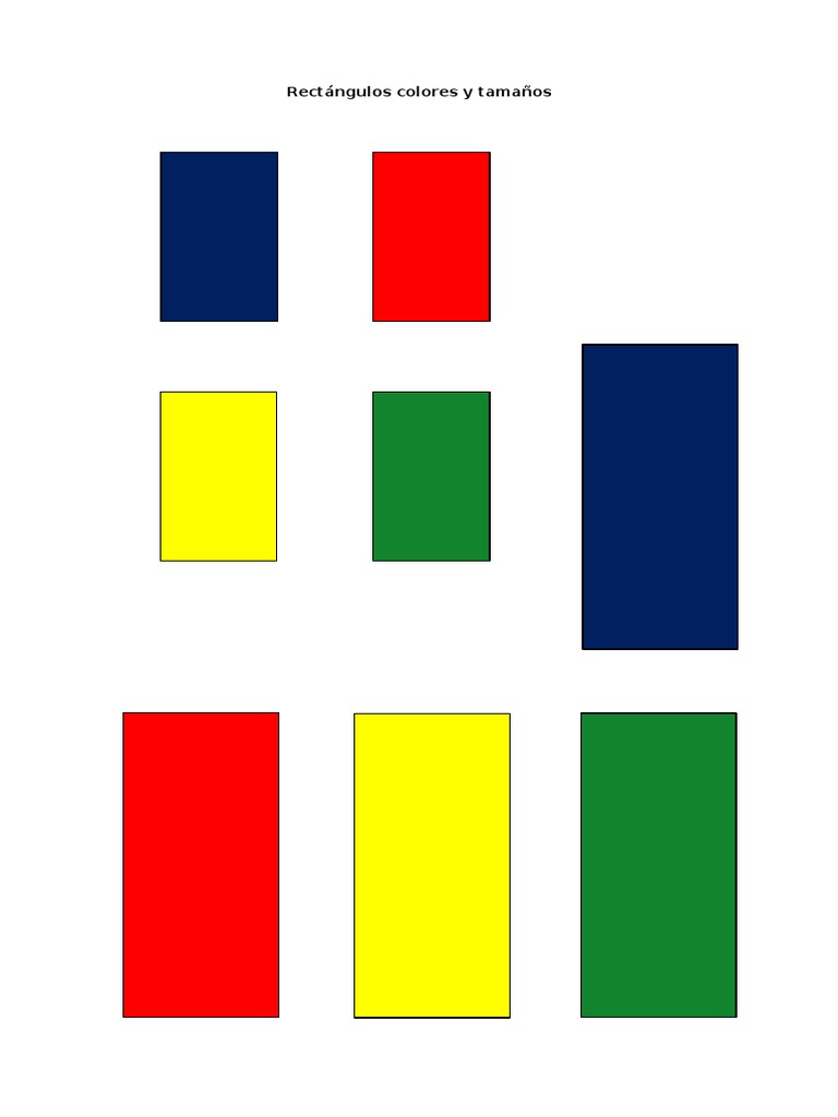 Rectangulos Colores y Tamaños | PDF