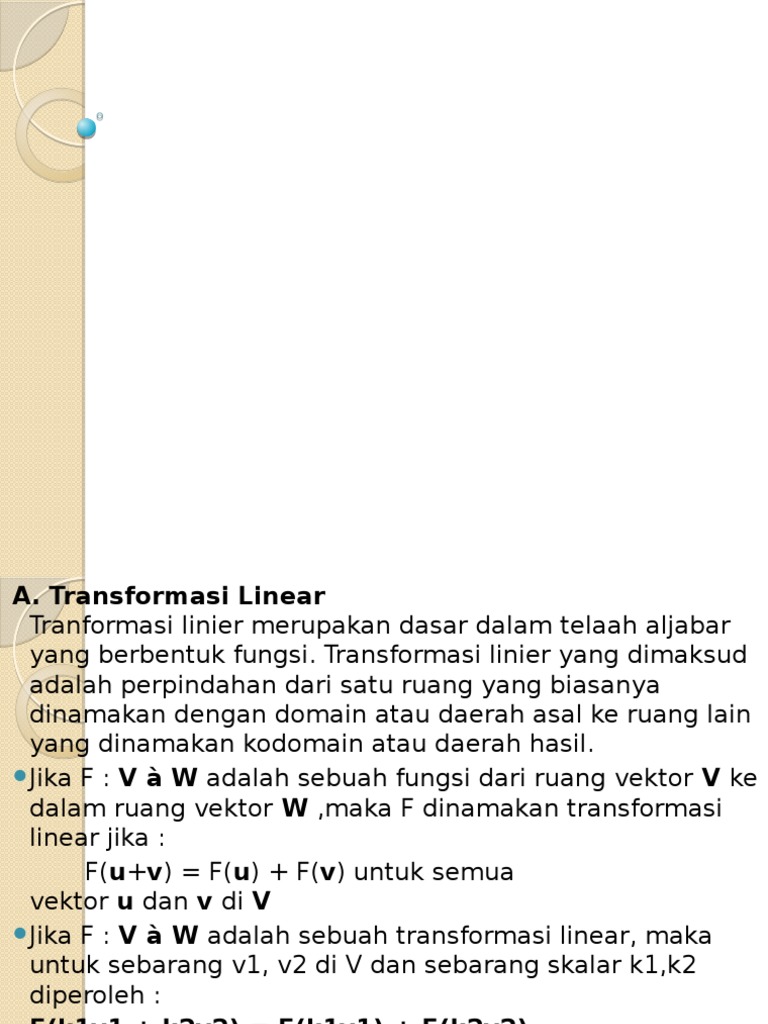 Transformasi Linier | PDF