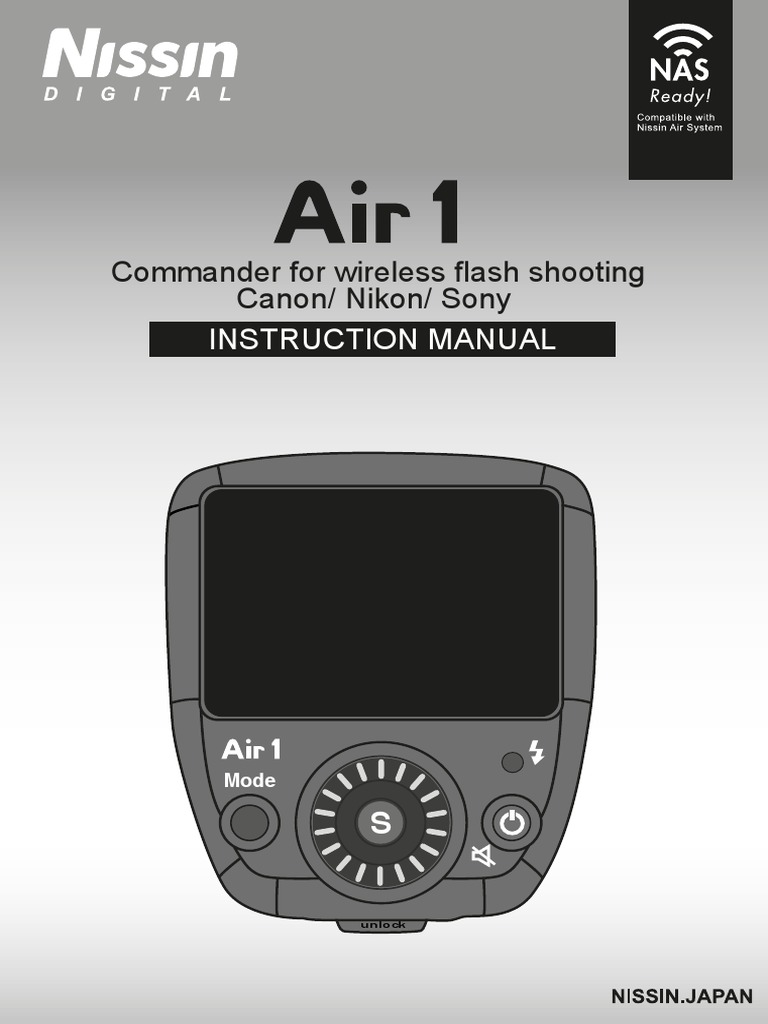 Commander For Wireless Flash Shooting Canon/ Nikon/ Sony: Instruction ...