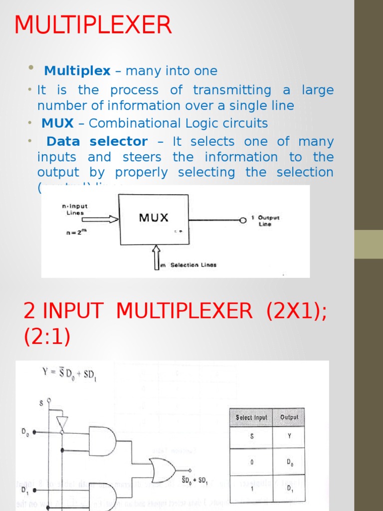 Multiplexer: Multiplex - Many Into One | PDF | Diode | Electrical ...
