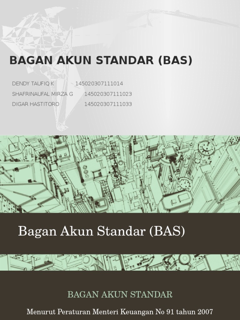 Bagan Akun Standar (BAS) Keuangan Pemerintah | PDF | Bisnis ...