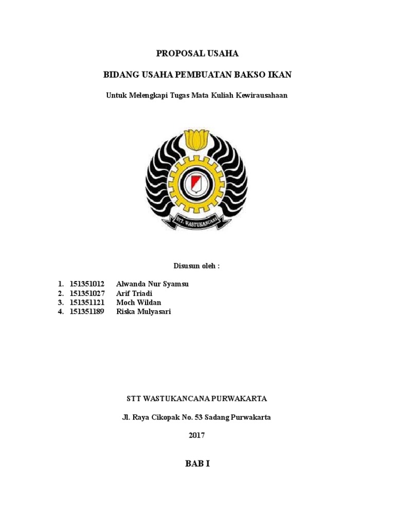 PROPOSAL Usaha Bakso Ikan | PDF