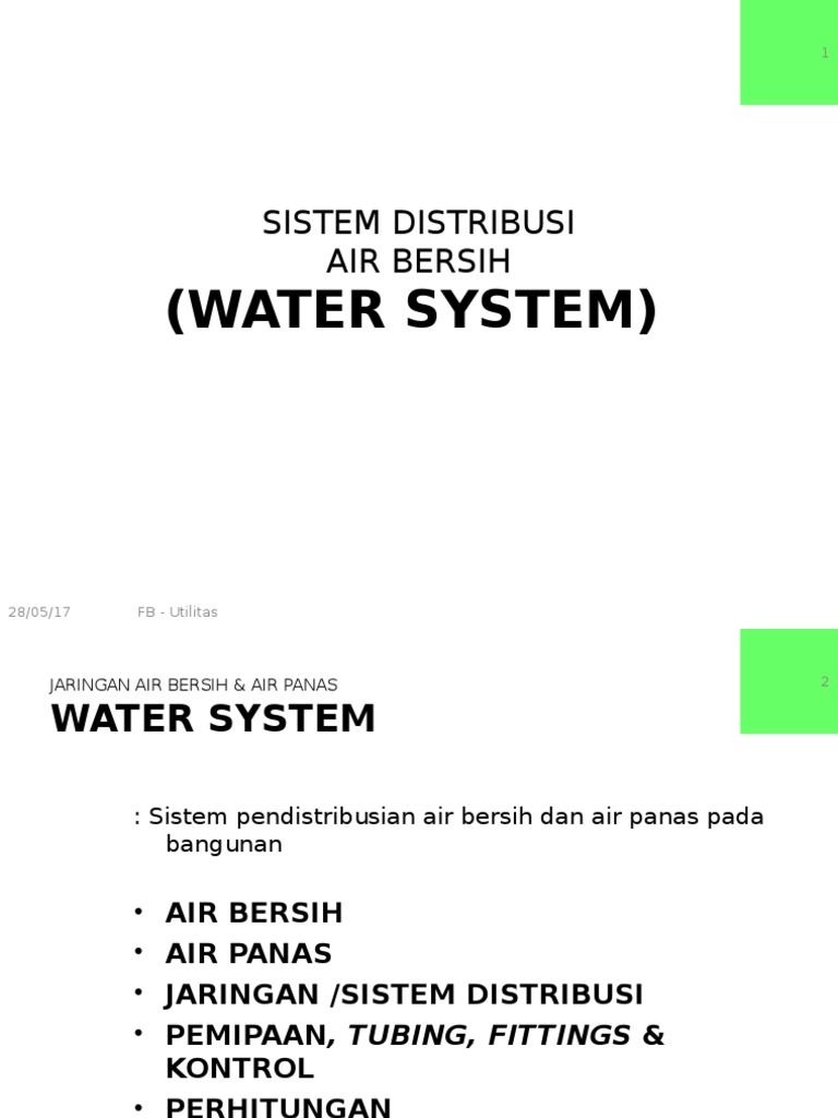 Sistem Distribusi Air Bersih | PDF