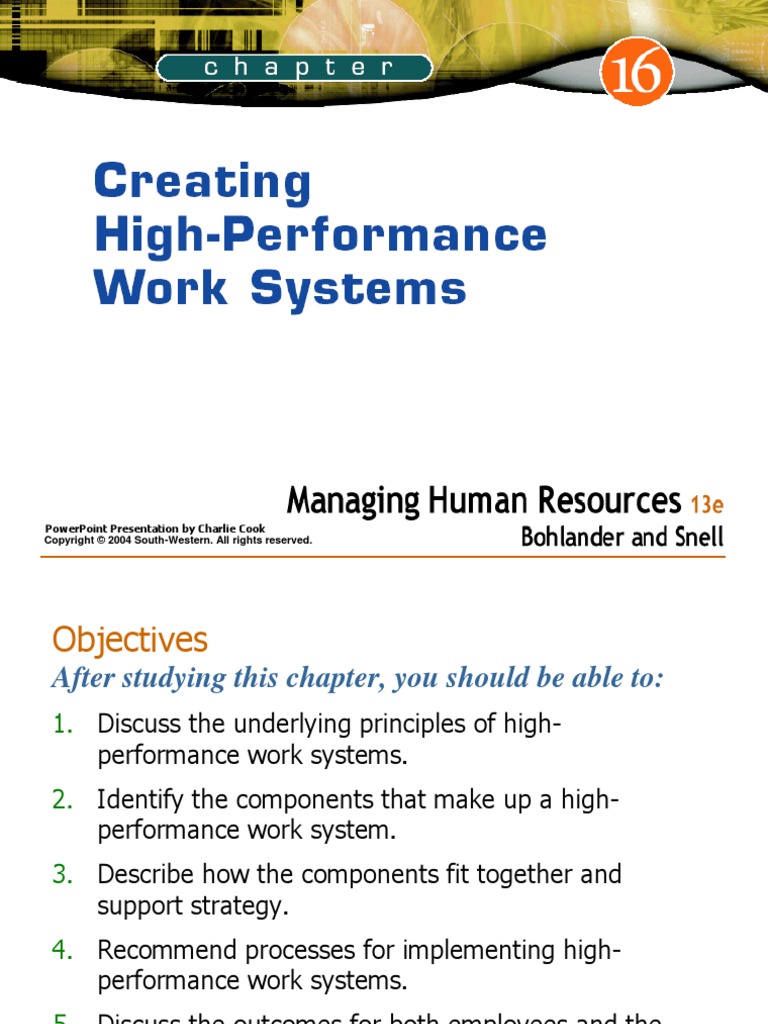 Creating High Performance Work Systems | PDF | Human Resource Management | Employment