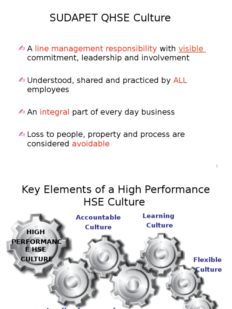 Cultivating a High-Performance QHSE Culture Through Leadership, Commitment and Shared ...