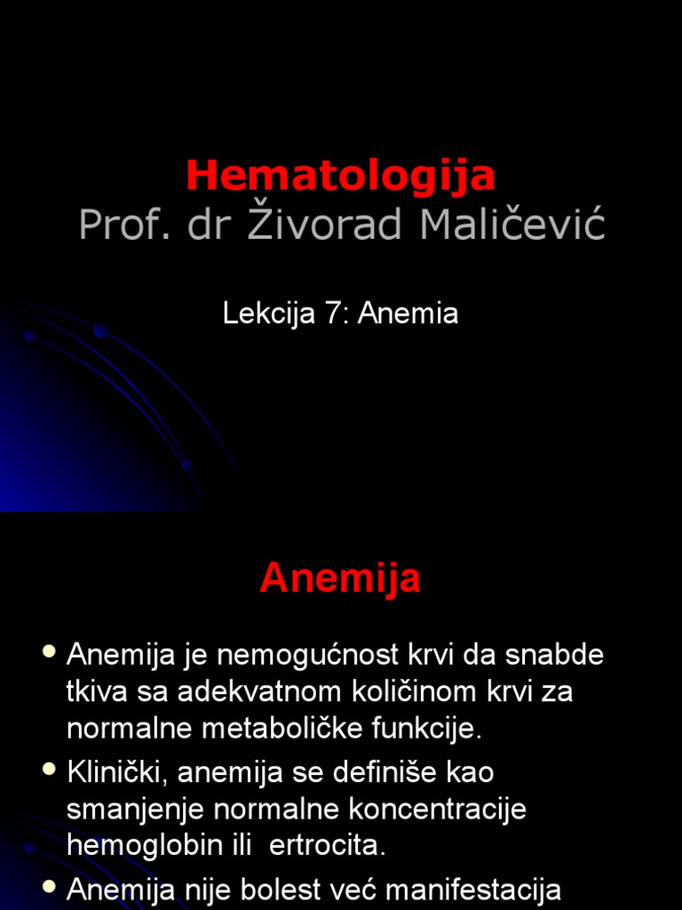 Lekcija 7 Anemija | PDF