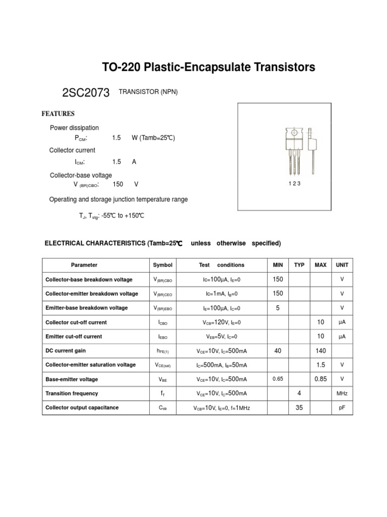 2SC2073 PDF | PDF | Computers