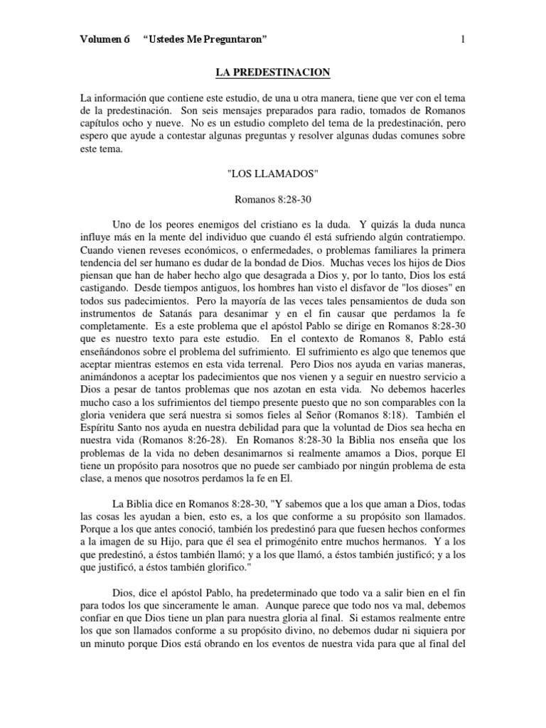 La Predestinacion | PDF | Salvación | Jacob