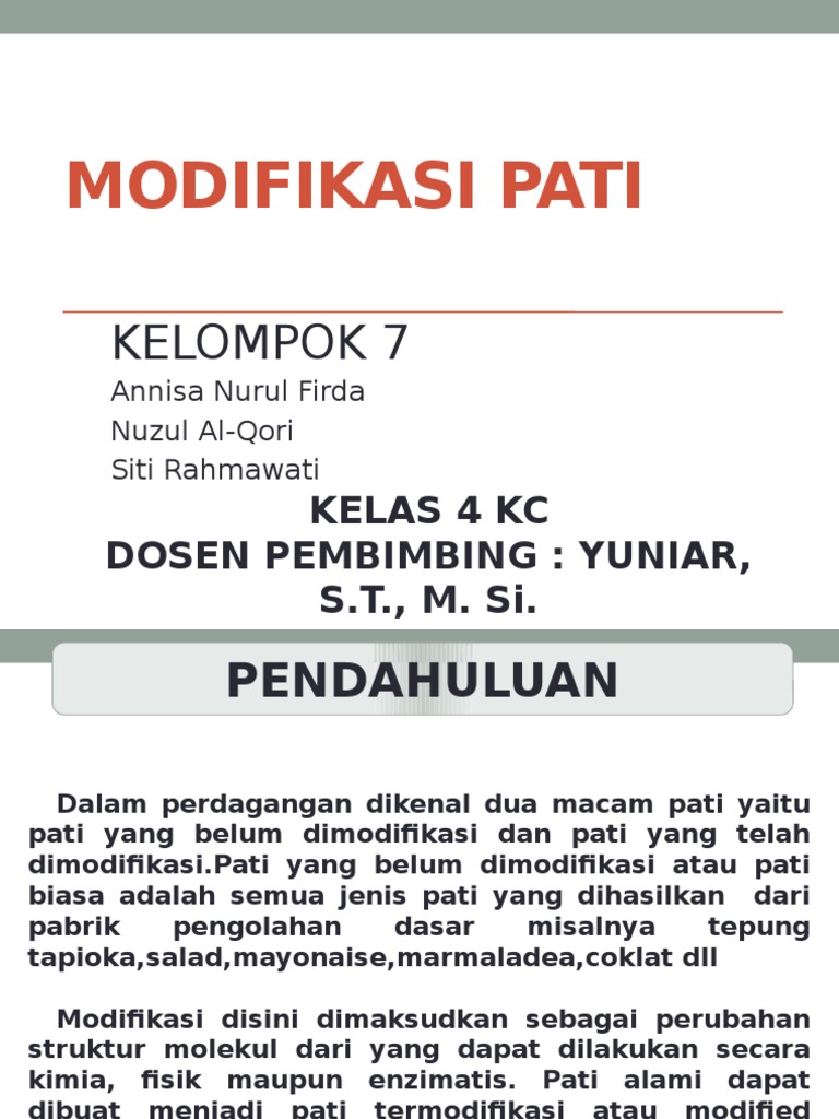 Bab Vii Modifikasi Pati | PDF