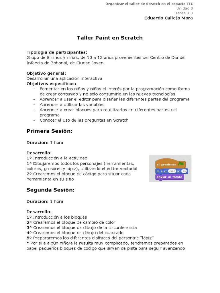 Módulo Scratch - Tarea 3.3 | PDF | Scratch (lenguaje de programación) | Software