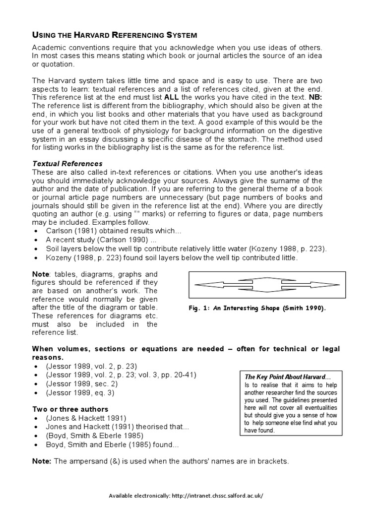 Harvard Referencing System | PDF | Citation | Email