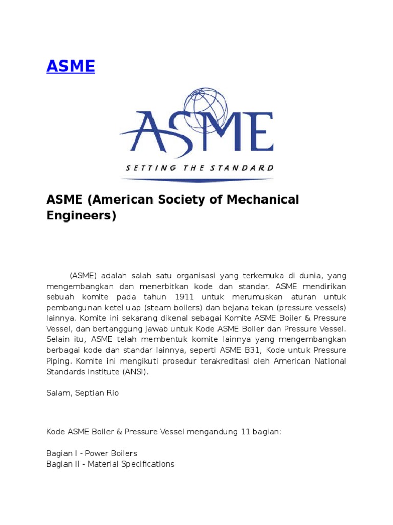 About Asme | PDF