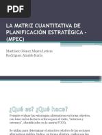 Matriz Cuantitativa de Planificación Estratégica | PDF | Crecimiento ...