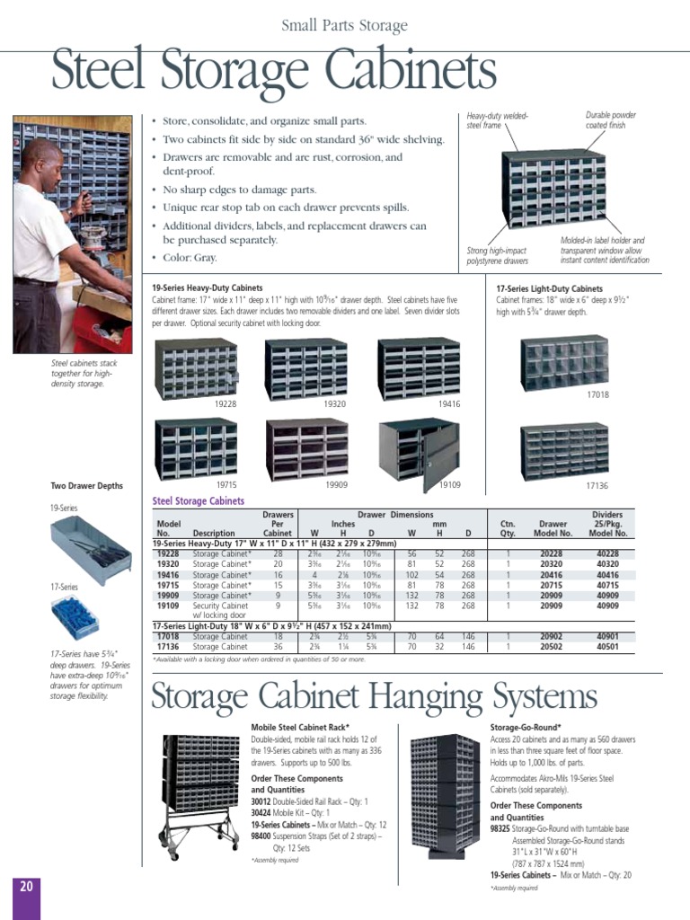 Steel Storage Cabinets: Storage Cabinet Hanging Systems | PDF ...