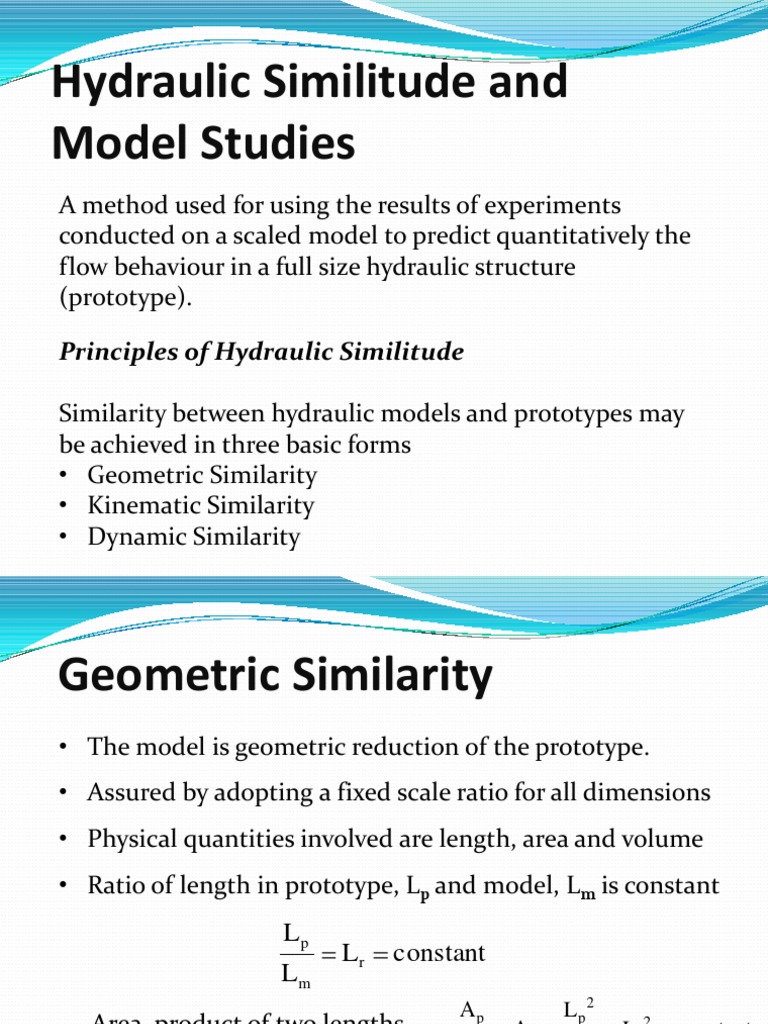 Hydraulic Similitude and Model Studies | Download Free PDF | Viscosity ...
