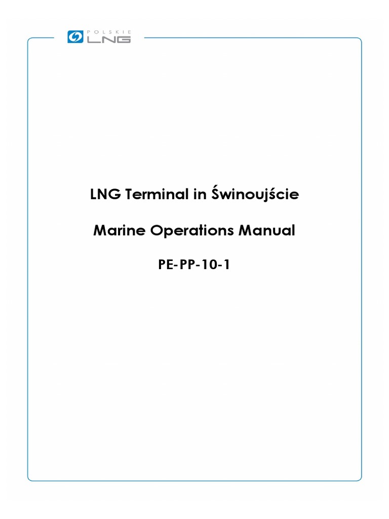 PLNG Marine Operations Manual PDF | PDF | Tugboat | Sea Captain