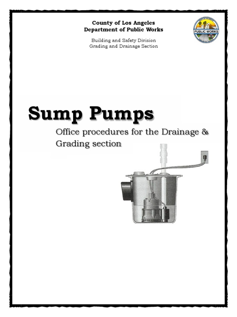 Sump Pump Manual (6!15!2016) | PDF | Geotechnical Engineering | Pump