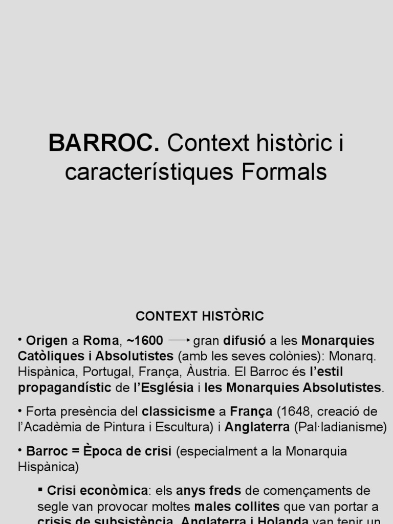 Història de L'art: Barroc I Rococó | PDF