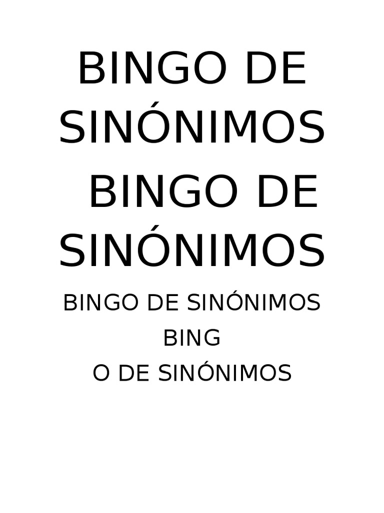 Bingo de Sinónimos | PDF | Sócrates | Platón