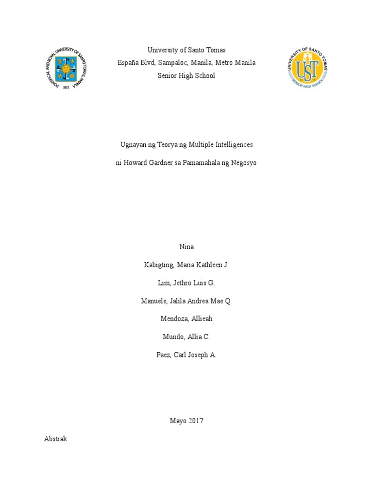 Ugnayan NG Teorya NG Multiple Intelligences | PDF