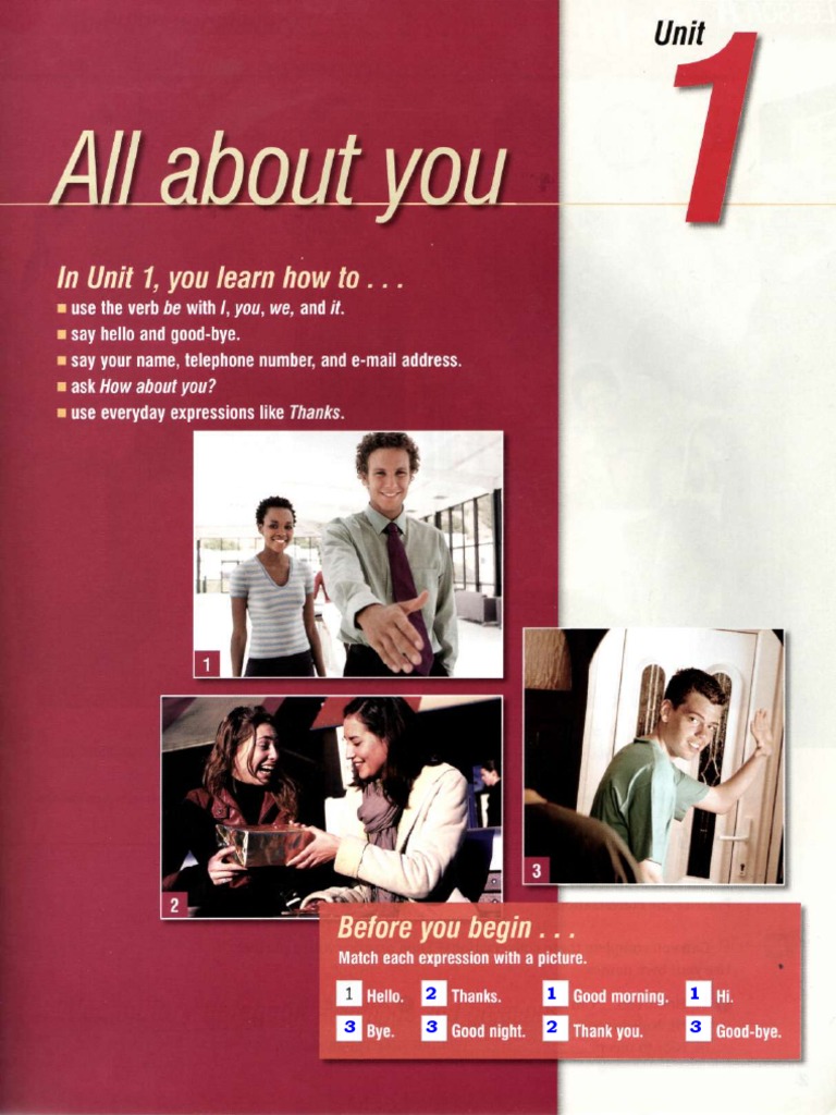 Touchstone 1 Unit 1 | Download Free PDF | Oral Communication | Human Communication