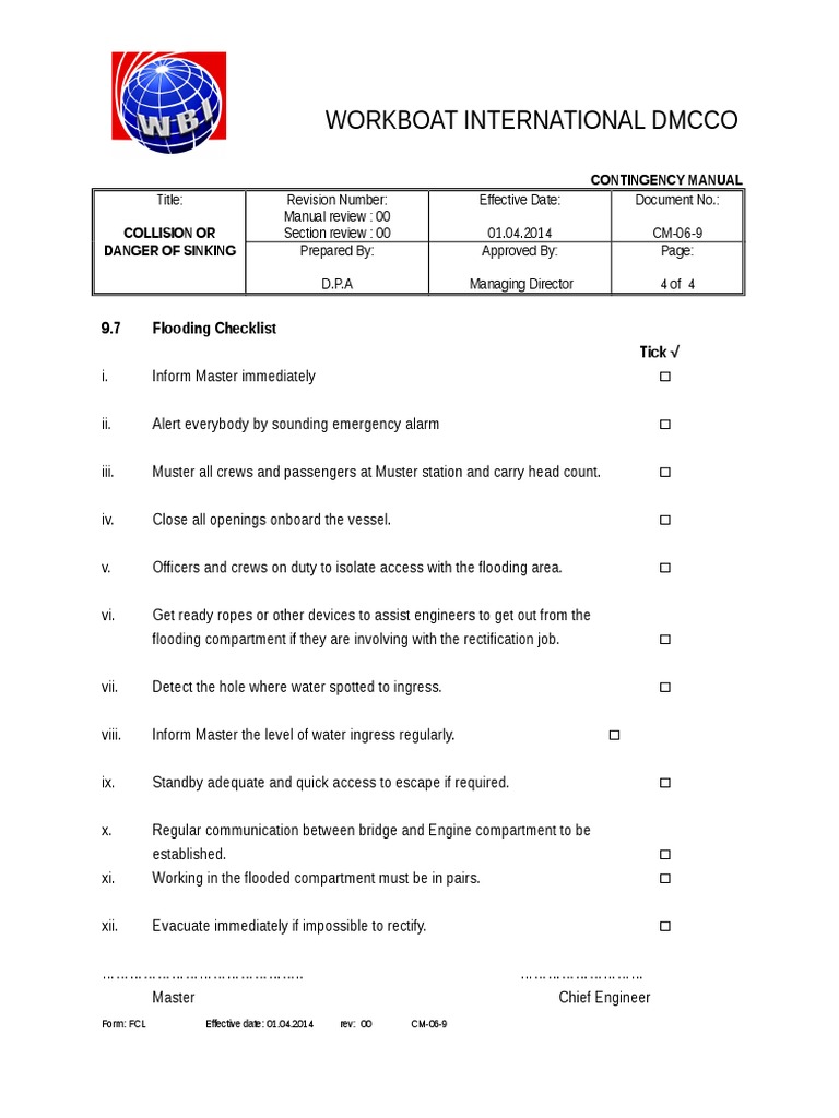 Flooding Checklist 300611 | PDF