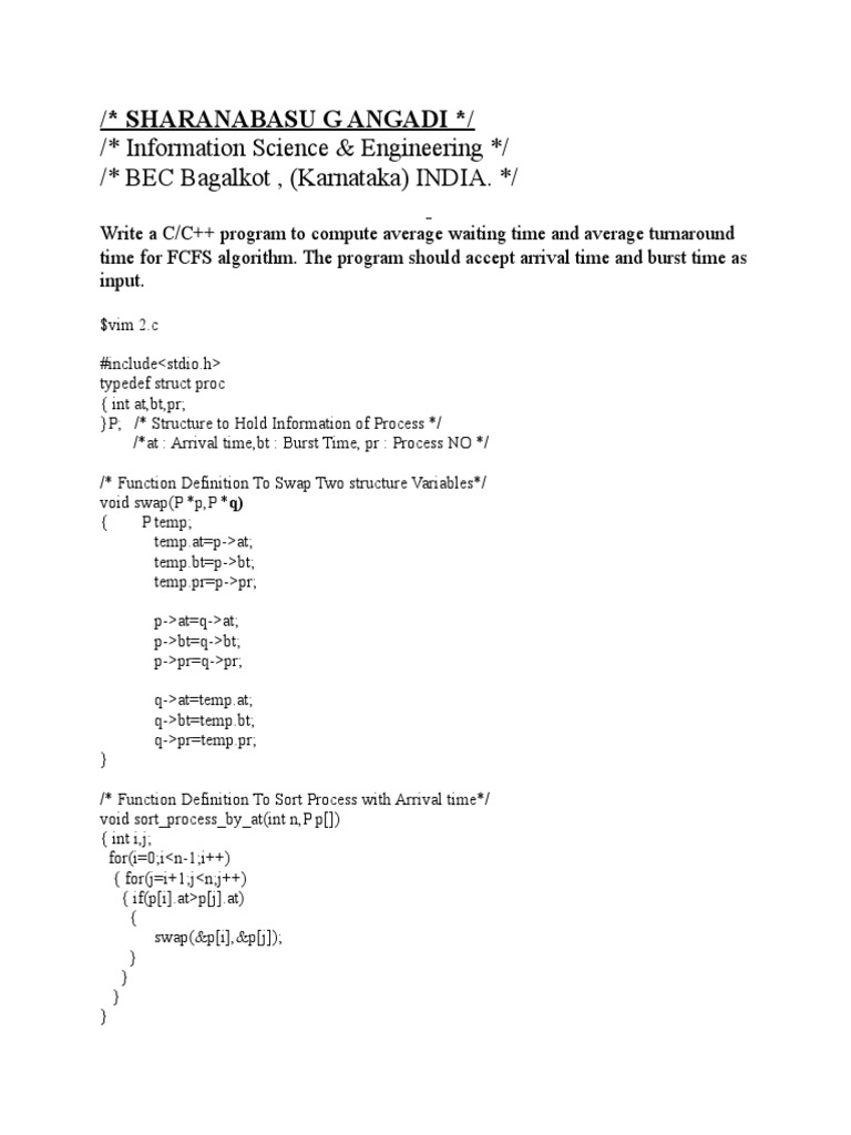 Information Science & Engineering / / BEC Bagalkot, (Karnataka) INDIA ...