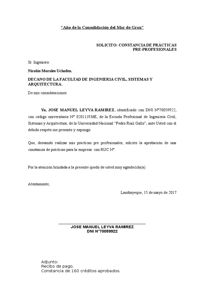 Solicitud Decano | PDF | Universidad | Academia