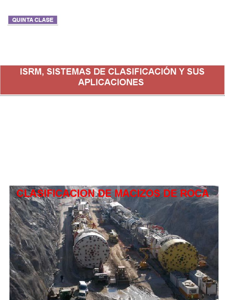 6º Clase - Isrm, Sistemas de Clasificación y Sus Aplicaciones | PDF ...