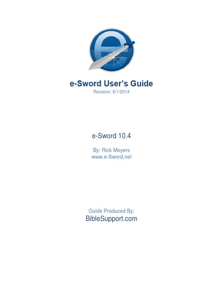 E Sword Guide Pdf Pdf Chapters And Verses Of The Bible Computer File