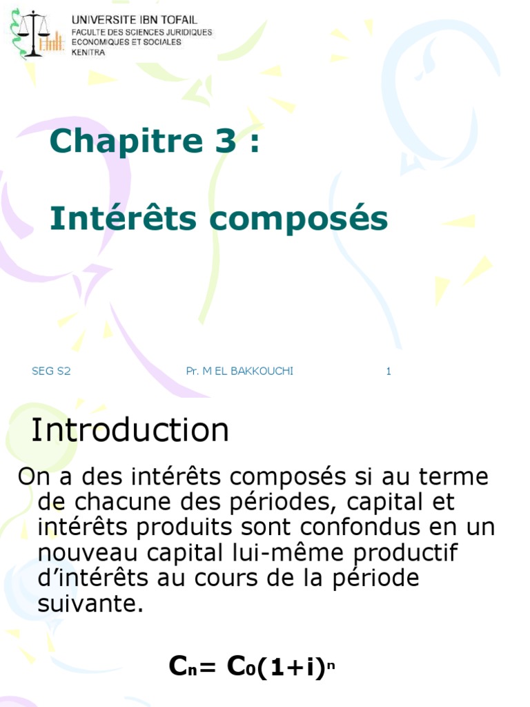 Interêts Composes | PDF | Intérêts composés | Économie