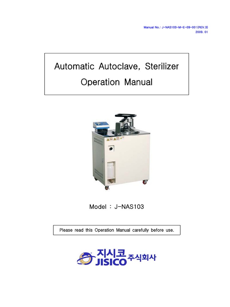 Manual de Autoclave | PDF | Sterilization (Microbiology) | Valve