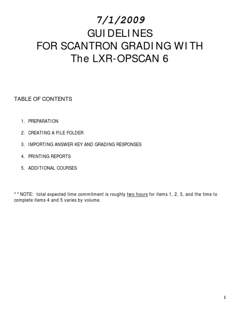 Guidelines With The Lxr-Opscan 6 | PDF | System Software | Information ...