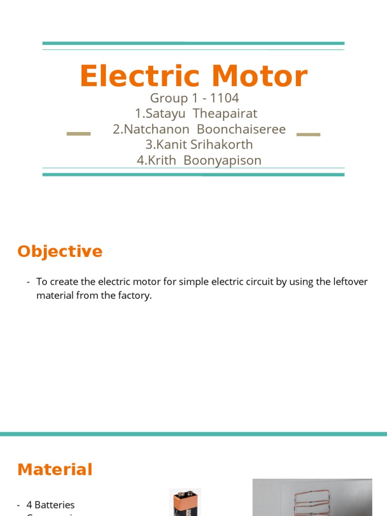 Electric Motor | PDF | Electricity | Electric Current