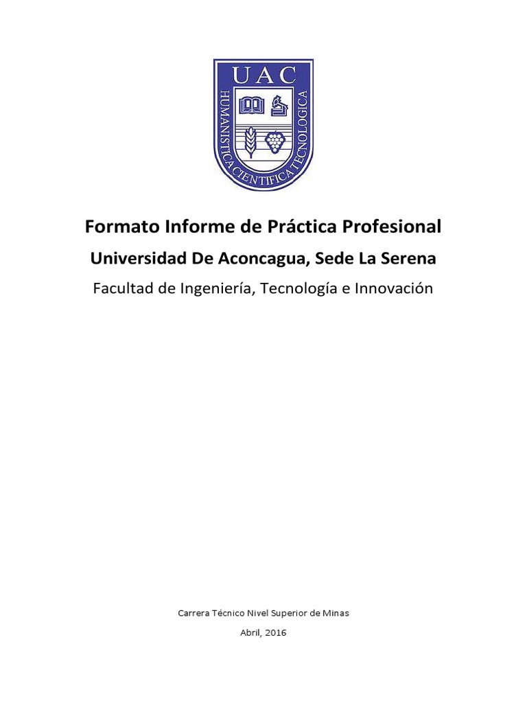 Informe de Práctica Profesional UAC | PDF | Bibliografía | Lectura ...