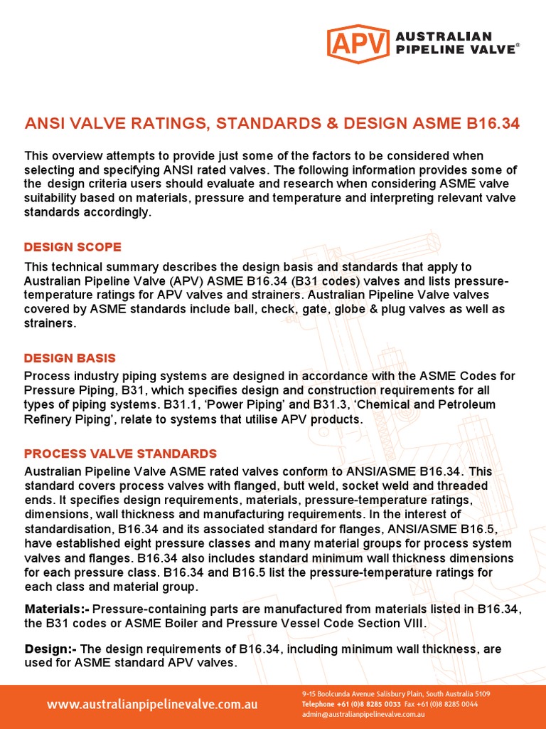 ASME Valve Selection Guide | PDF | Computers