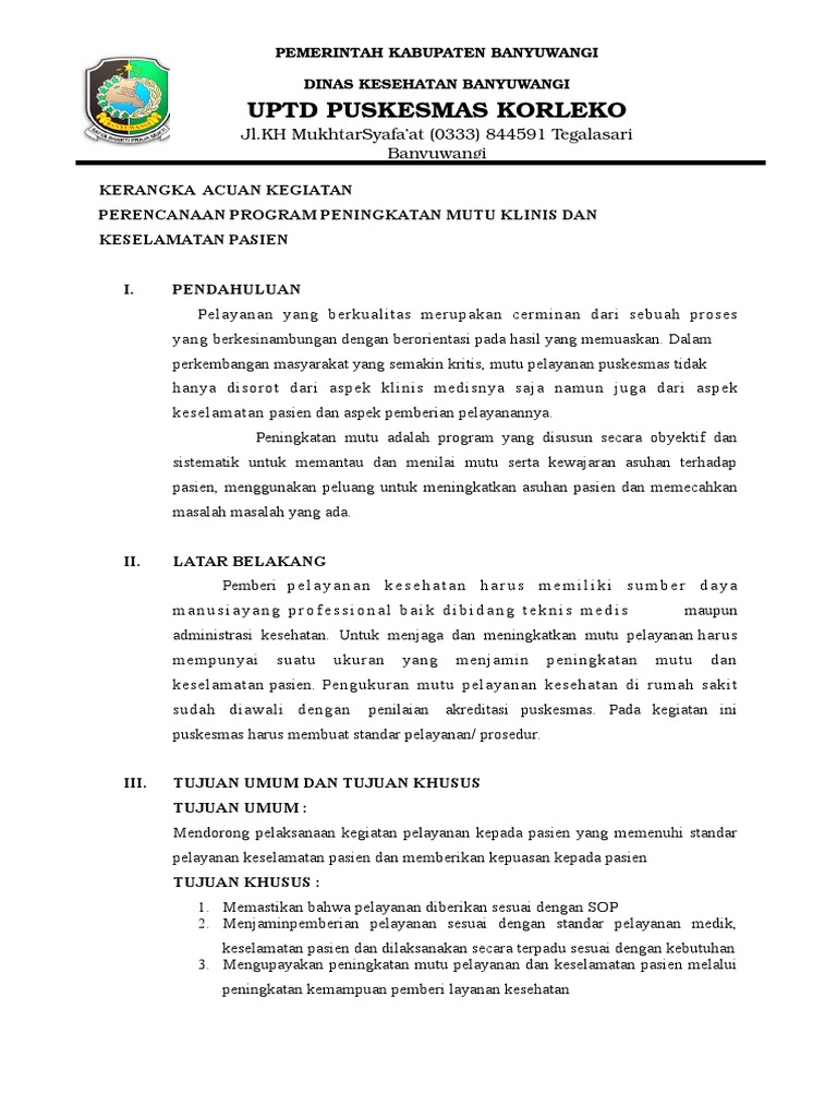 KAK Mutu Klinis | PDF