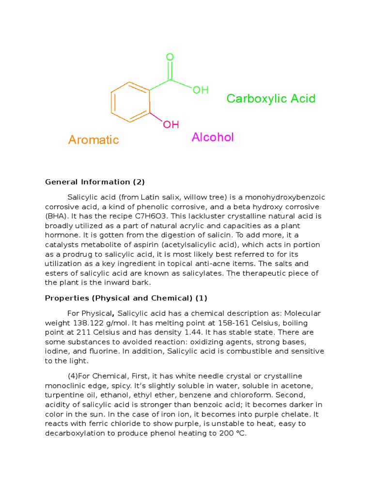 salicylic-acid-information | Chemical Substances | Chemical Compounds ...