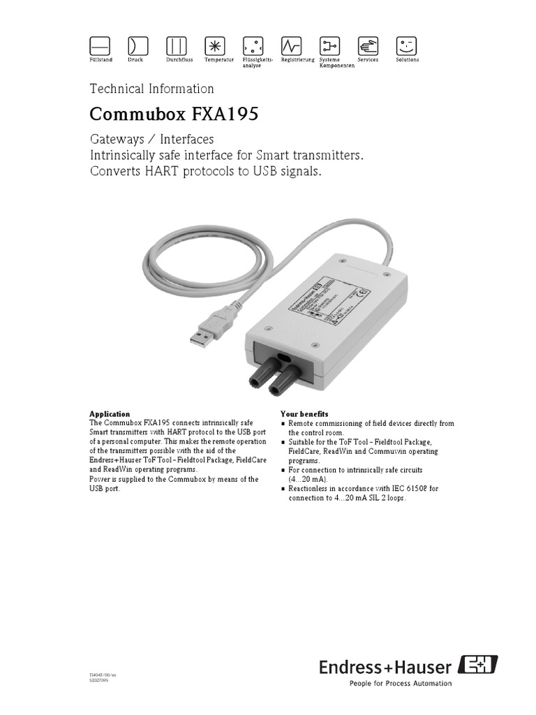 Technical Information Commubox FXA195 PDF | PDF | Usb | Device Driver