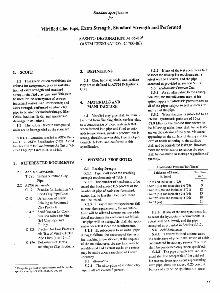 Astm C-700-86 PDF | PDF