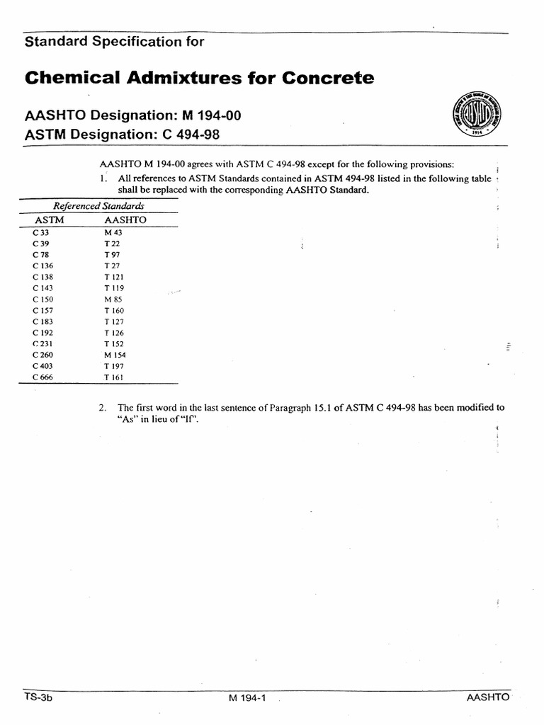 Aashto M-194-00 PDF | PDF