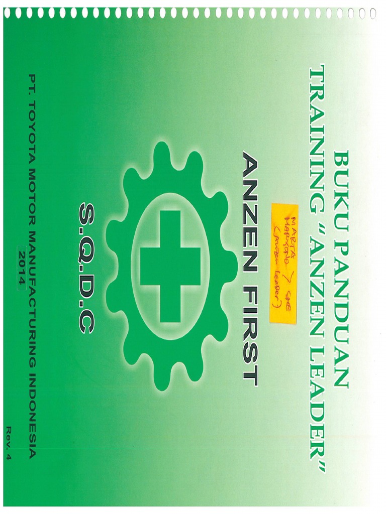 Buku Panduan Training '' Anzen Leader '' (Anzen First) | PDF