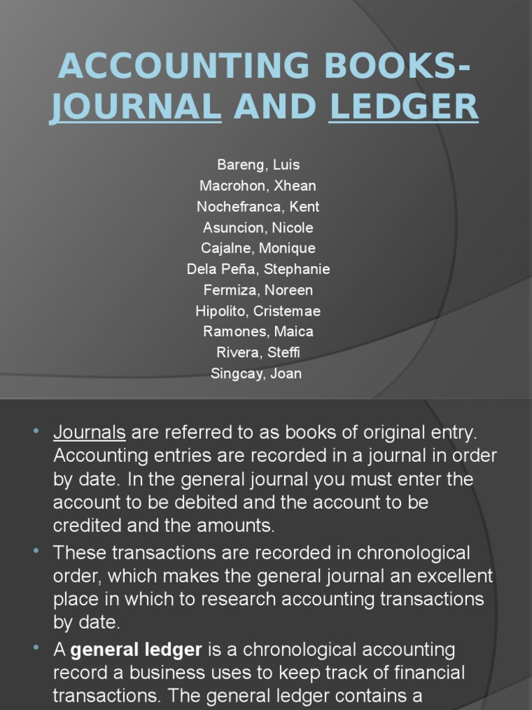 Journal and Ledger | PDF | Debits And Credits | Business Economics